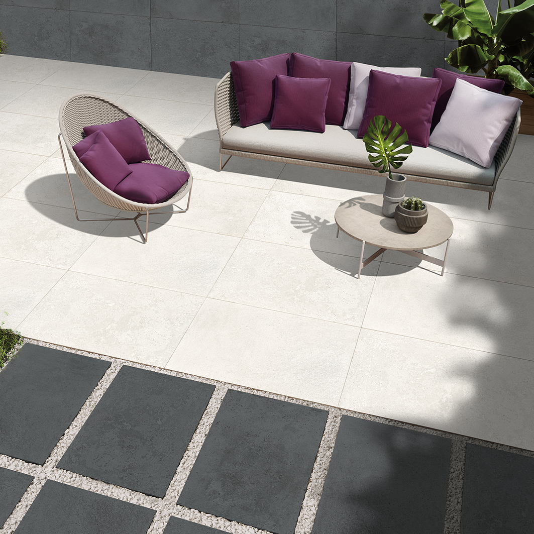 Stoneware White Sands Pavers | Large Format Porcelain Pavers Adelaide